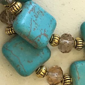 Handmade by Cyndi | Jewelry | Handmade Turquoise Bead Necklace With ...
